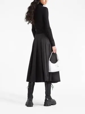 Prada Logo-intarsia Turtleneck Sweater - Black