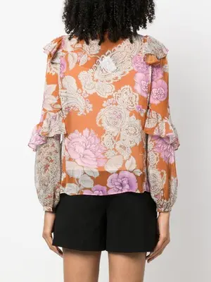 TWINSET Floral-print Ruffled Blouse