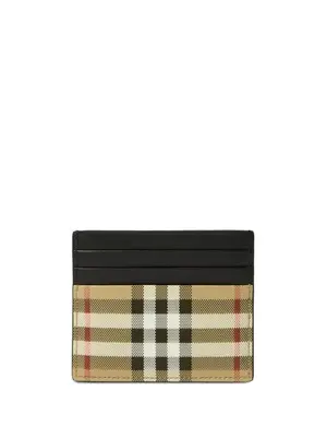 Burberry Check-print Card Holder - Brown