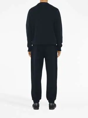 Burberry Ekd-embroidered Cotton Track Pants