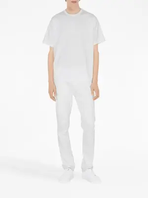 Burberry Jacquard Logo-embossed Cotton T-shirt