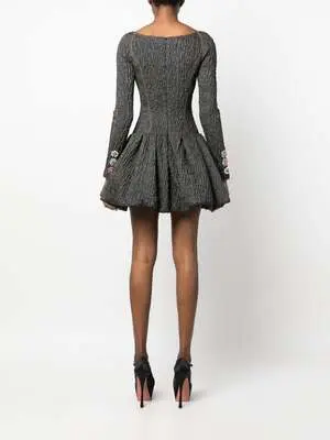 Moschino Crystal-embellished Textured Minidress