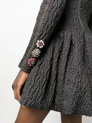 Moschino Crystal-embellished Textured Minidress