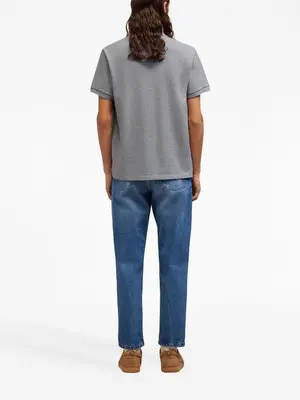 AMI Paris Logo-embroidered Cotton Polo Shirt