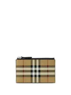 Burberry Vintage Check Zip-up Cardholder - Neutrals