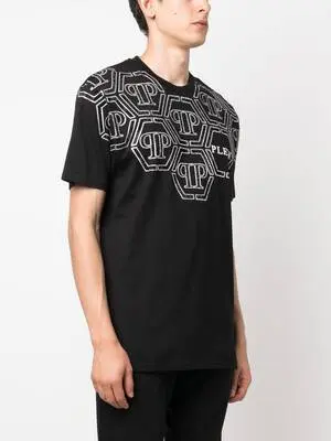 Philipp Plein Ss Hexagon Rhinestone-embellished T-shirt