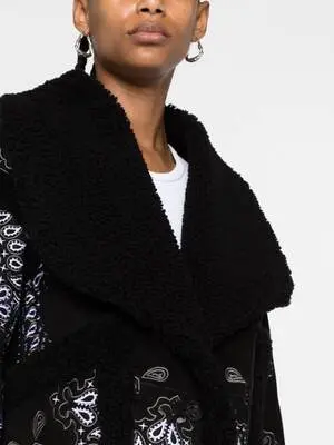 Philipp Plein Paisley Bandana Shearling Jacket