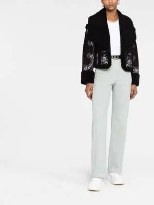 Philipp Plein Paisley Bandana Shearling Jacket