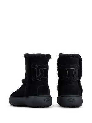 TOD'S Kate Shearling Boots - Black
