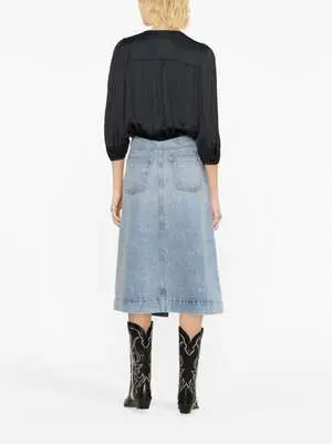 Zadig&Voltaire V-neck Draped Satin Blouse