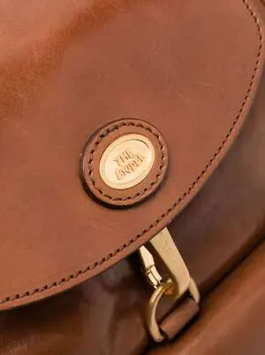 THE BRIDGE Logo Plaque Leather Backpack