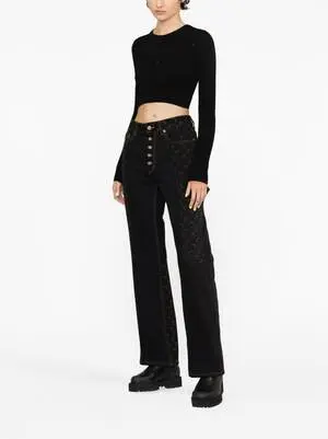 MARINE SERRE Cropped Knitted Top
