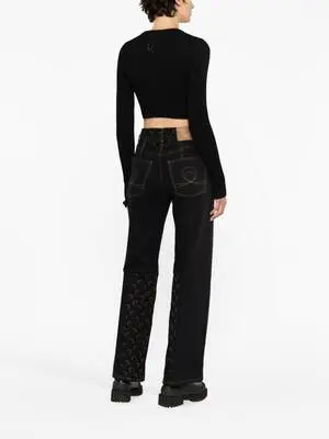 MARINE SERRE Cropped Knitted Top