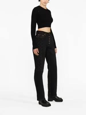 MARINE SERRE Cropped Knitted Top