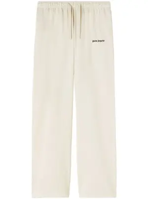 Palm Angels Embroidered-logo Track Pants - Neutrals