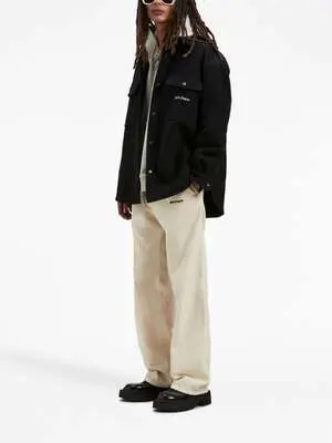 Palm Angels Embroidered-logo Track Pants - Neutrals