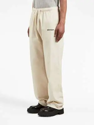 Palm Angels Embroidered-logo Track Pants - Neutrals