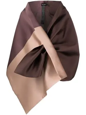 Giorgio Armani Satin-finish Scarf - Brown