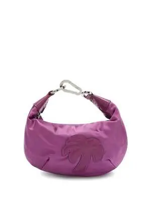 Palm Angels Mini Palm-motif Satin Hobo Bag Purple