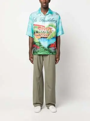 Amiri Eden Rock Bowling Shirt - Blue