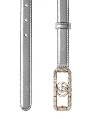 Gucci Double G Crystal-embellished Belt