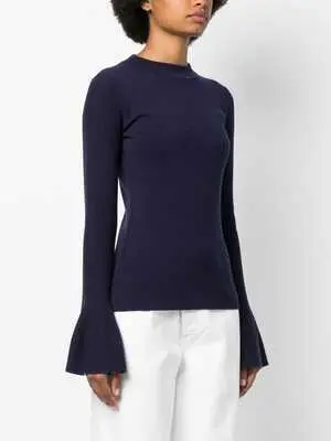 DESTREE Joan Flared-cuff Knitted Jumper - Blue