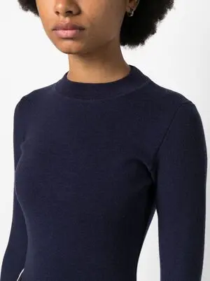 DESTREE Joan Flared-cuff Knitted Jumper - Blue
