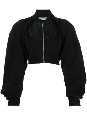 ALESSANDRO VIGILANTE Cut-out Cropped Bomber Jacket