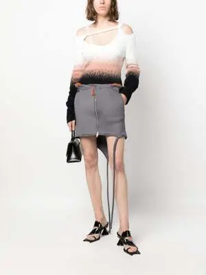 Ottolinger Asymmetric-hem Miniskirt - Grey