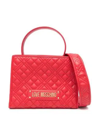 Moschino Logo-lettering Quilted Tote