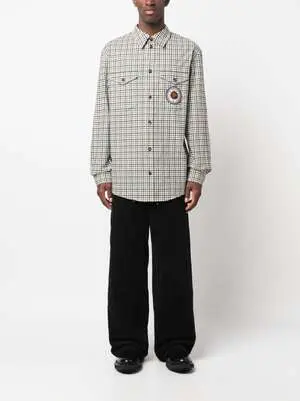 Kenzo Checked Logo-patch Shirt