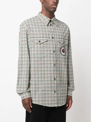 Kenzo Checked Logo-patch Shirt