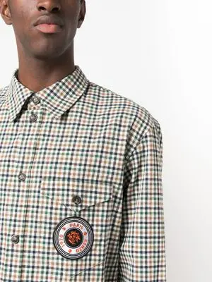 Kenzo Checked Logo-patch Shirt