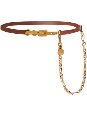 ETRO ETRO Pegaso Medallion Chain Leather Belt