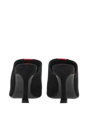 FERRAGAMO 85mm Stripe-detail Suede Mules