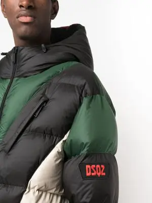 Dsquared2 Colour-block Panelled Padded Jacket