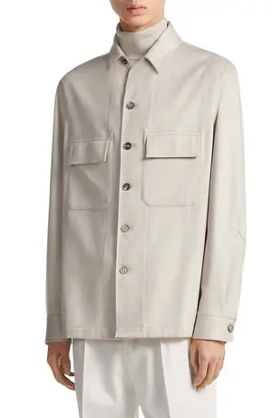 Zegna Oasi Cashmere Overshirt - Ecru
