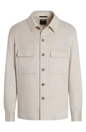 Zegna Oasi Cashmere Overshirt - Ecru