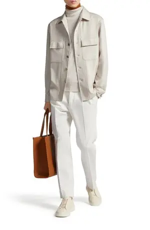 Zegna Oasi Cashmere Overshirt - Ecru