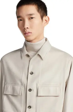 Zegna Oasi Cashmere Overshirt - Ecru