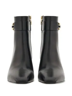 FERRAGAMO Gancini 60mm Leather Ankle Boots