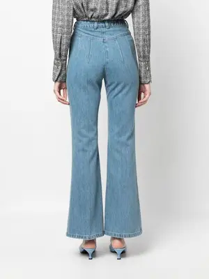 PATOU Belt-loop Flared Jeans - Blue