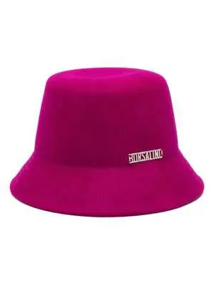 Borsalino Logo-plaque Felted Bucket Hat - Pink