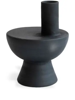 ORIGIN MADE Charred Chimney Clay Vase - Black