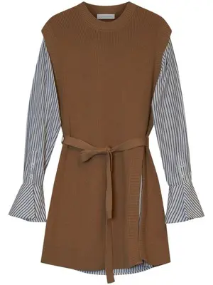 Simkhai Shai Layered Belted Minidress