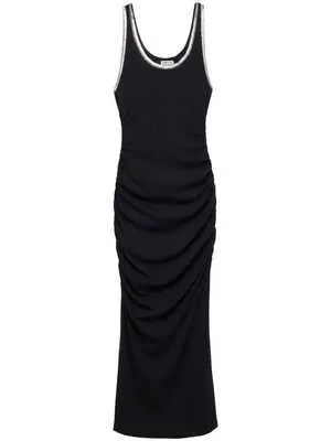 Simkhai Darian Ruched Ribbed Midi Dress