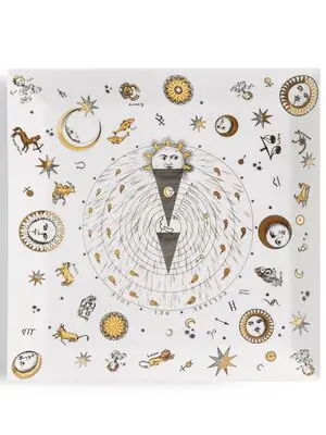 FORNASETTI Astronomici Porcelain Tray - White