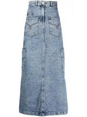 Moschino Denim Midi Skirt - Black