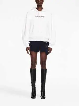 Off-White Slogan-print Drawstring Hoodie