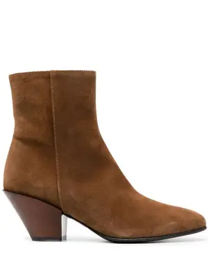 Women's Brown Heeled Ankle Boots
